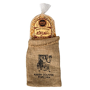Amish Country Popcorn | 2 lb Burlap Bag | Medium Yellow Popcorn Kernels | Old Fashioned, Non-GMO and Gluten Free (Medium Yellow - 2 lb Burlap)