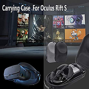Anncus Hard EVA Bags Protect Cover Storage Box Carrying Case Pouch for Oculus Rift S PC-Powered VR Gaming Headset Accessories