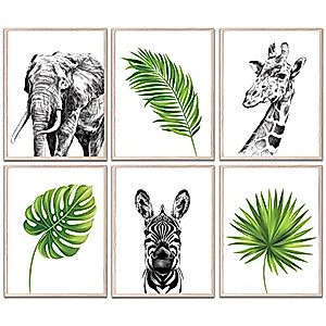 Safari Nursery Decor, Baby Safari Nursery Decor, Nursery Wall Decor, Nursery Safari Decor Nursery, Baby Decor, Jungle Decor, Nursery Wall Art, Baby Wall Decor, Jungle Nursery Decor Set of 6, 8"X10"