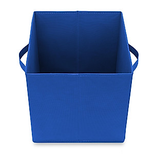Casafield Set of 6 Collapsible Fabric Cube Storage Bins, Royal Blue - 11" Foldable Cloth Baskets for Shelves, Cubby Organizers & More