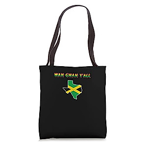 Jamaican Texan Design for proud Texas Immigrants Tote Bag