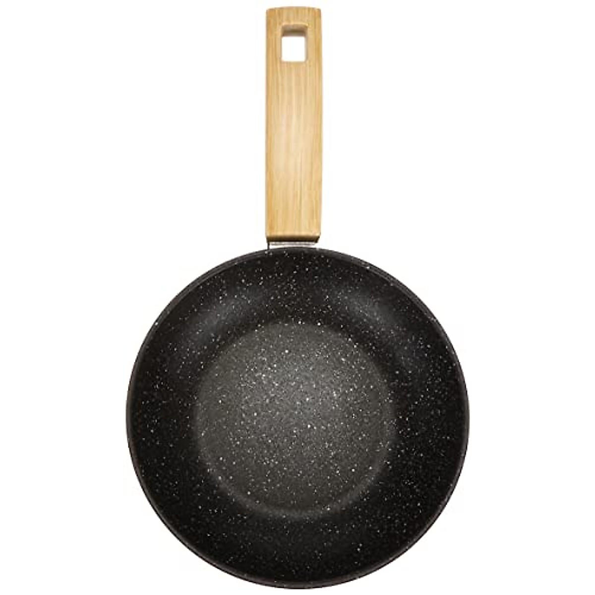 ALLUFLON Etnea Wood Edition Frying Pan, Hardoise Non-Stick and Anti-Scratch Coating, Wood Effect Handle, Safe, 20 cm