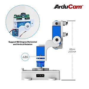 Arducam Upgraded Camera Pan Tilt Platform Compatible with Raspberry Pi Camera Module 3/V1/V2, Nvidia Jetson Board