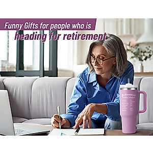 DLOCCOLD Retirement Gifts For Women 2025, Retirement Weekly Schedule, Funny Retirement Gifts for Men, Retired People, Coworkers, Friends, 40oz Tumbler, Hot Pink