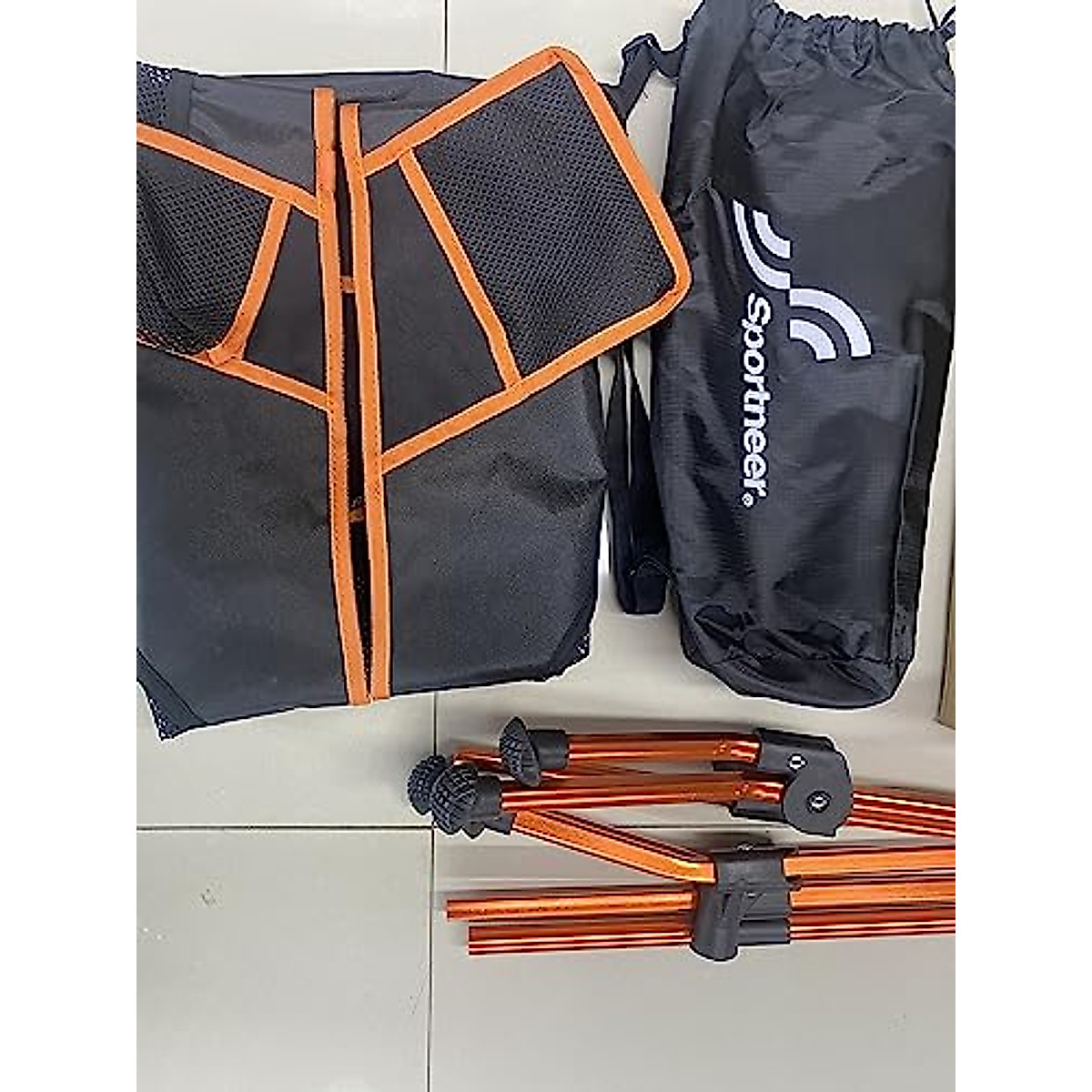 Sportneer Portable Folding Lightweight Camping Chair Camp Chair for Adults Foldable Compact Beach Backpacking Chairs Outdoor Chair for Camping Hiking Lawn Picnic Outside Travel (2, Orange)