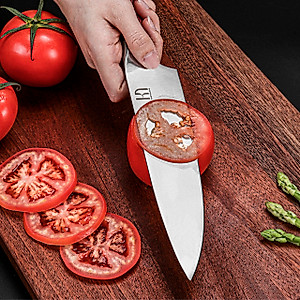 2023 Design KnifeSaga Knife Set, 15 Piece Japanese High Carbon Stainless Steel Knife Sets for Kitchen with Block and Sharpener, Razor Sharp Chef Knives Set with Ergonomic Handle, White