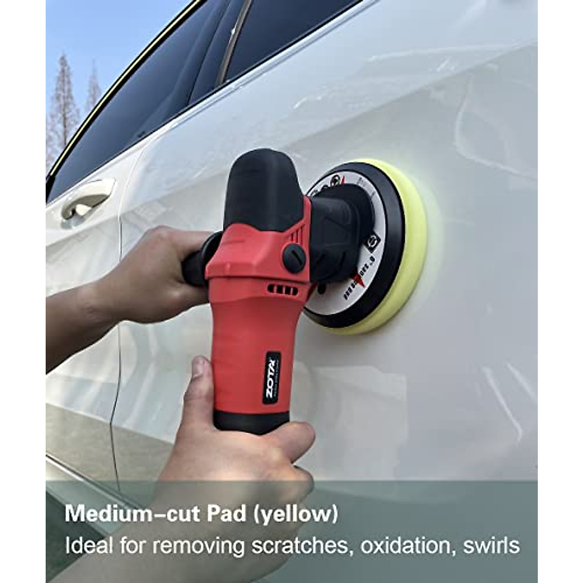 ZOTA Dual Action Polisher, 6 inch Car Polisher with 6 Variable Speed, 750W Ramdom Orbital Polisher Buffer for Car Detailing /DA Polisher.