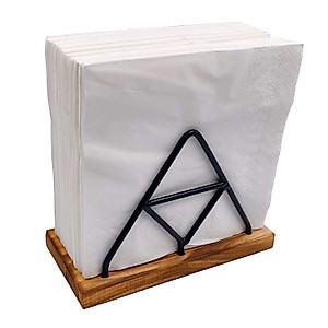 Zilphoba Napkin Holder, Wooden Napkin Holders for Kitchen, Dinner Table, Cocktail Bar, Tablecloth Decor