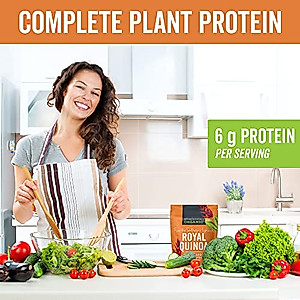 Viva Naturals Organic Quinoa, 4 lb - Plant Based Protein, Fiber and Iron - Pre-Washed Whole Grain Rice and Pasta Substitute for Quinoa Salad - USDA Organic, Gluten Free, Vegan, Non-GMO and Kosher