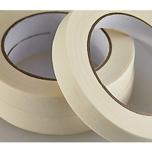Lichamp Masking Tape 10 Pack General Purpose Beige White Color, 0.75 inch x 55 Yards x 10 Rolls (550 Total Yards), for Painting, Home, Office, School Stationery, Arts, Crafts etc. (3004)