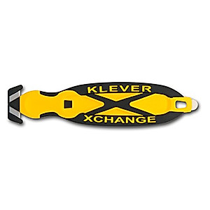6/Pack Deluxe Klever X-Change Safety Cutter - Dual-Sided, Yellow