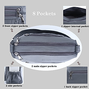 ELDA Crossbody Bags For Women Pocketbooks Soft PU Leather Purses and Handbags Multi Pocket Shoulder Bag