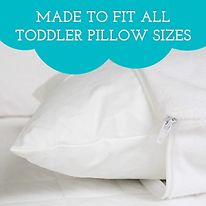 Little Sleepy Head Toddler / Travel Pillow Protectors for Pillows 13x18 and 14x19 (2-Pack)