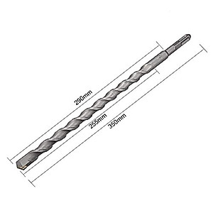 uxcell Masonry Drill Bit 18mm x 350mm Carbide Tipped Rotary Hammer Bit 9mm Square Shank for Impact Drill