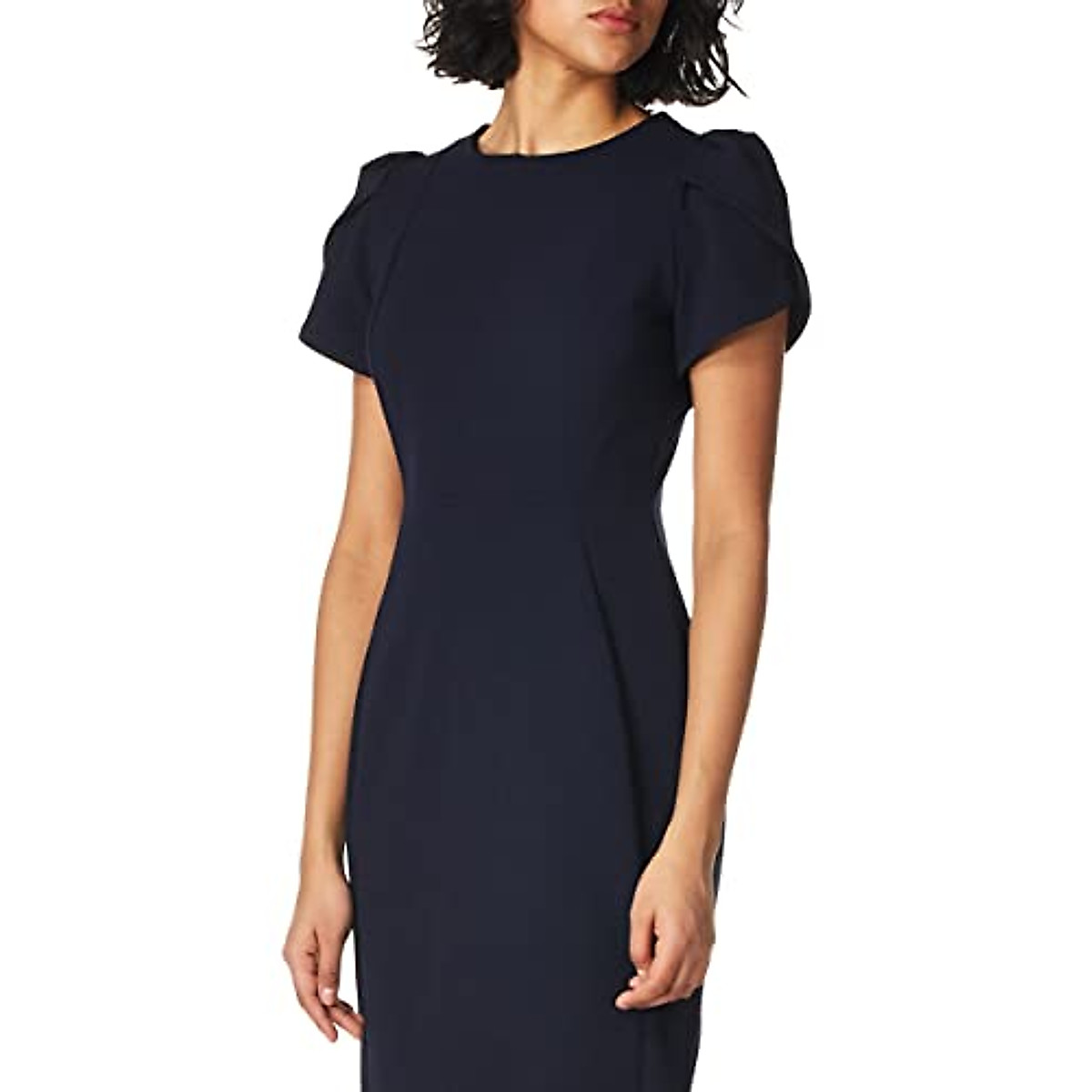 Calvin Klein Women's Tulip Sleeved Sheath Dress, Indigo, 12