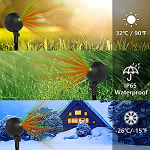 Christmas Lights Projector Laser Light Xmas Spotlight Projectors Waterproof Outdoor Landscape Spotlights for Holiday Halloween Yard Decorations
