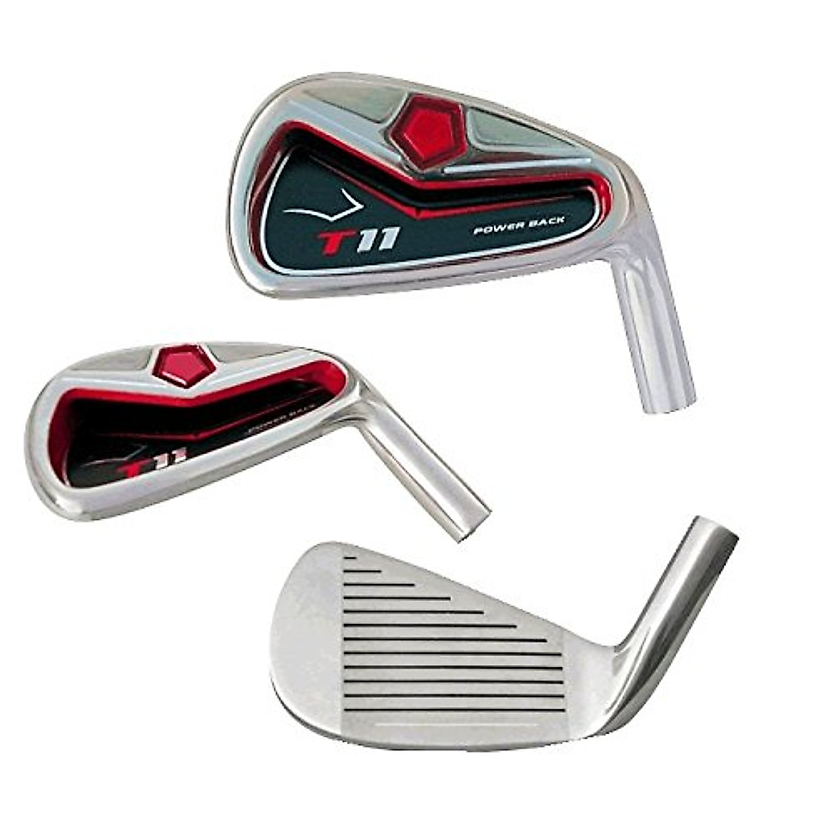 T11 Power Back Tall Iron Set 4-SW Custom Made Golf Clubs Right Hand Regular R Flex Steel Shafts Jumbo Golf Grips +2" Longer Men's Standard Irons