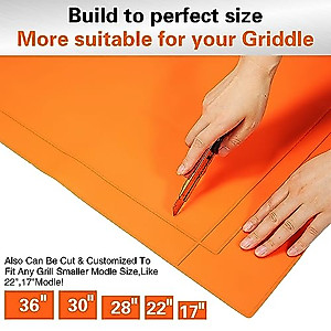 ATBKJ Grill Mat,Customizable for Blackstone 36", 30",28" Models, Non Stick/Reusable Heavy Duty Food Grade Silicone Grill Mat Protect Your Griddle from Insects, Debris and Rust