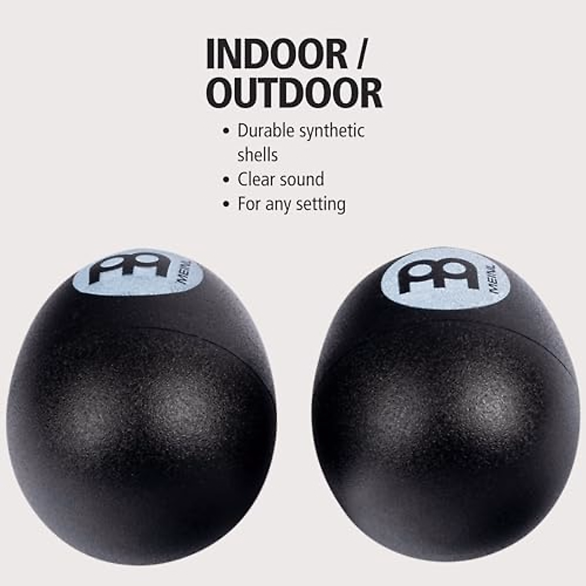 Meinl Percussion Egg Shaker Pack (24 Pieces) for All Musicians with Crystal Clear Sounds — NOT Made in China — Durable All-Weather Synthetic Shells, 2-Year Warranty (ES-SET24-BK)