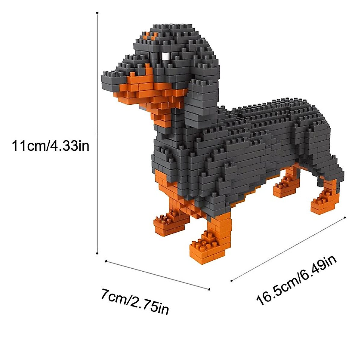 ISeeSee Micro Mini Blocks Dog Building Animal Set DIY 3D Building Toy Bricks for Kids or Adult Dachshunds 898PCS