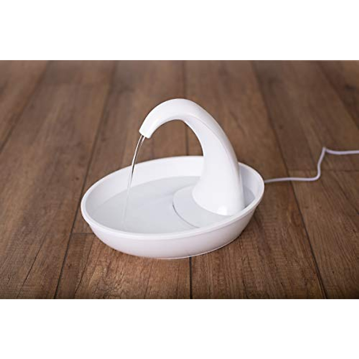 Pioneer Pet Swan Pet Drinking Fountain for Cats and Dogs - 80oz Capacity, Great for Multiple Pets – Great for Pets Who Love the Faucet - Bubbler and Bowl Dispenser Design Keeps Water Moving