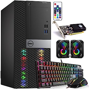 Dell RGB Gaming Tower Computer PC, Intel Core i5 8th Gen, 32GB DDR4 Ram, 1TB Solid State Drive, NVIDIA GTX 1050 Ti 4GB GDDR5, Built-in WiFi, HDMI, RGB Set, Windows 10 Pro (Renewed)