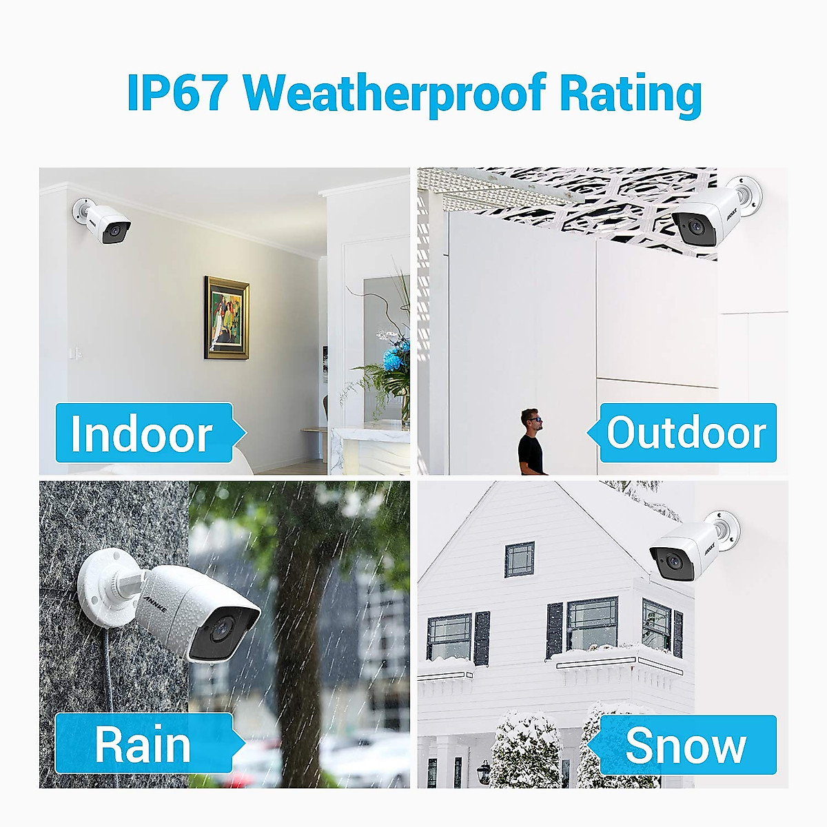 ANNKE 5MP Super HD Security Camera, IP67 Waterproof Bullet TVI Add-on Surveillance Camera for Outdoor & Indoor Use, Smart IR and EXIR 100ft/30m Night Vision