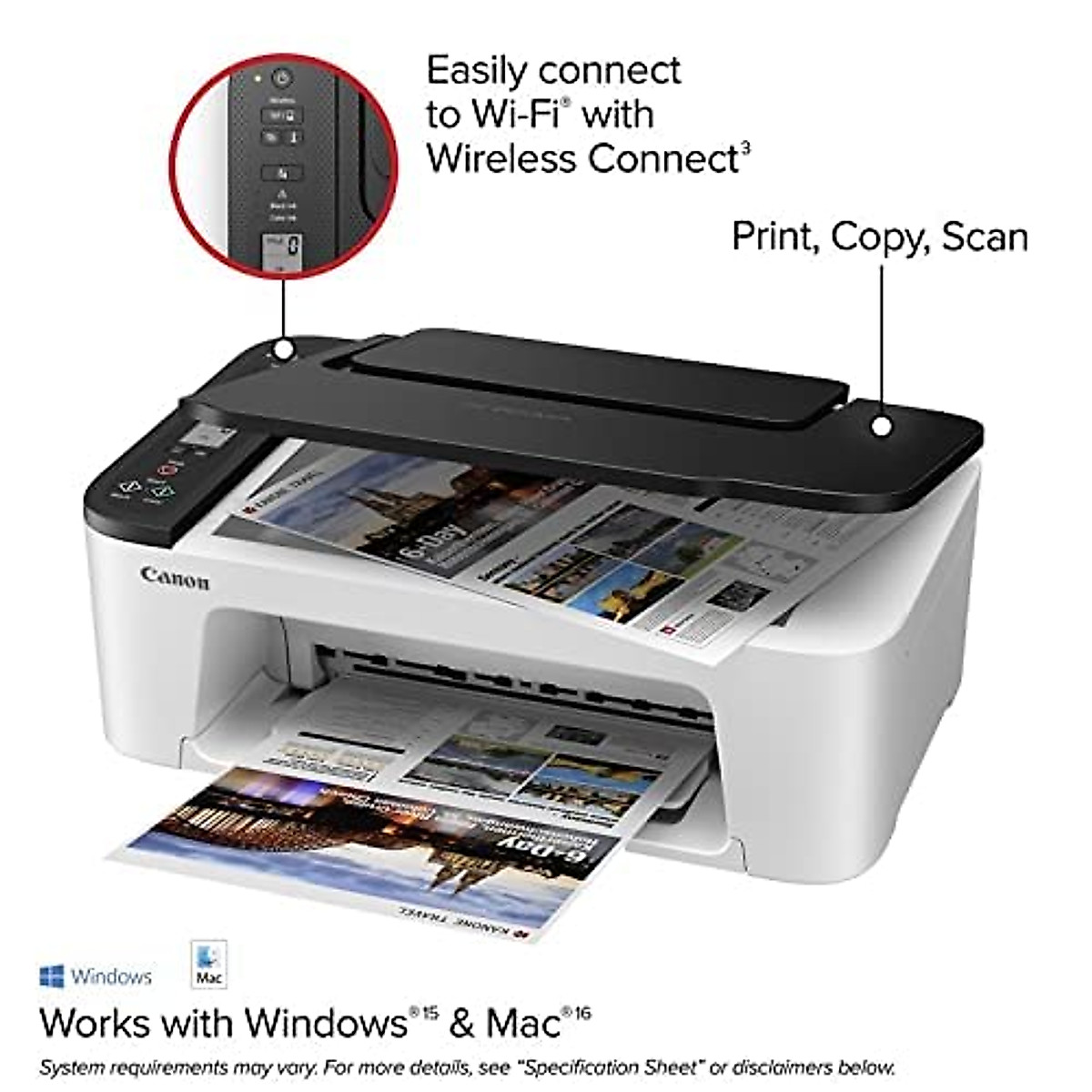 Canon PIXMA TS3522 Wireless Color Inkjet All-in-One Printer