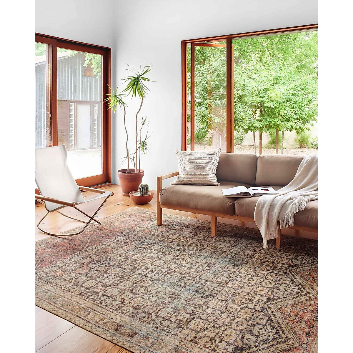 Loloi II Loren Charcoal/Multi 3'-6" x 5'-6" Accent Rug