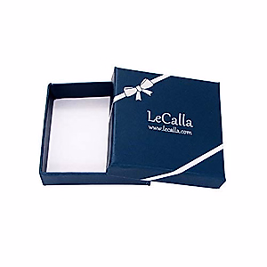 LeCalla 925 Sterling Silver Leverback Drop Earrings | Silver Drop Dangle Earring Jewelry | Diamond-Cut Leverback Earrings for Women - 32mm