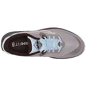 Saucony Women's Peregrine 11 Trail Running Shoe, Zinc/Sky/Loom, 9