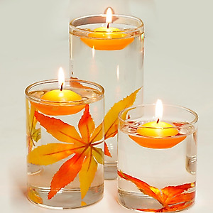 40 Pcs Floating Candles Centerpieces, 1.5 Inch Unscented Floating Candles Small Decoration, Floating Candles Vases for Valentine's Day, Thanksgiving, Wedding, Holiday, Parties and Home Decor