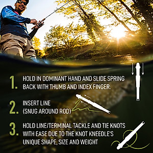 KNOT KNEEDLE - Designed to Tie Your Knots with Ease and Keep You Fishing Longer (2-Pack W/Zingers)