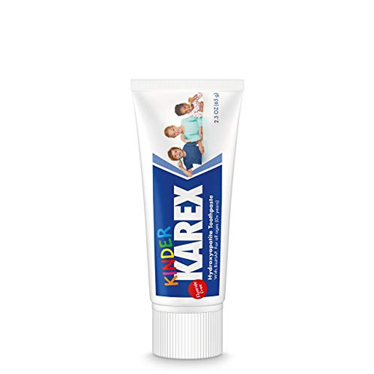 Kinder Karex Hydroxyapatite Kids Toddler Toothpaste 2.3 Ounce, Fluoride Free, Safe If Accidentally Swallowed