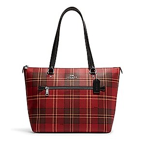 Coach Gallery Tote Shoulder Bag, Red/Black Multi