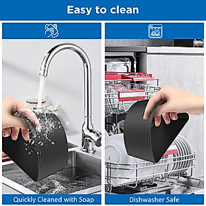 2023 Upgrade Silicone Crock Pot Liner Fit for Crockpot 6 QT Oval, BPA Free Reusable Slow Cooker Divider Insert Separator Bags Triple Pockets, Dishwasher Safe (3 Dividers)