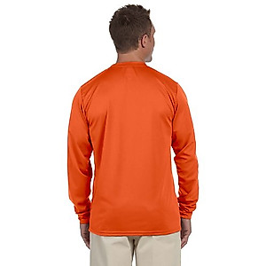 Augusta Sportswear Wicking Long Sleeve Sun Protection Athletic Shirt for Running, Hiking, Fishing, and Outdoor Activities, Orange, 3XL