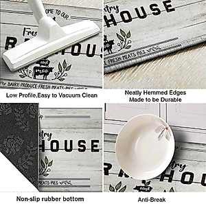 Farmhouse Kitchen Rugs and Mats Farmhouse Style Anti Fatigue Mats for Kitchen Floor Non Slip Kitchen Mat Farm House Waterproof Washable Rug Runner for Kitchen Laundry 17x30+17x47inch