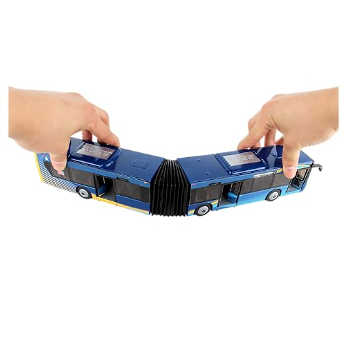 Daron MTA New York City Bus 16" Articulated Bus RT8571 Toy, Blue , Brown