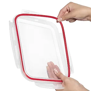 Razab 3300ML (3300 ml/ 112 oz) Glass Red Food Storage Container - LID Only