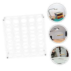 Didiseaon Easy Install Vinyl Roll Storage Rack 25 Holes Acrylic Vinyl Organizer for Craft Vinyl Wrap Rolls Holder