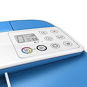 HP DeskJet 3755 Compact All-in-One Wireless Printer, HP Instant Ink, Works with Alexa - Blue Accent (J9V90A)