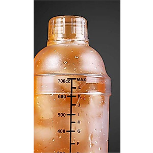 700cc / 24 oz Plastic Shaker Cocktail Drink Mixer Boba Tea Shaker,Professional Bar Tools Set (2)
