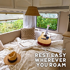 Lincove Premium 6-Inch Thick Foam Mattress with Durable Fabric Cover – Ideal for RV, Cot, Guest Bedroom - Folding Bed & Daybed - CertiPUR-US Certified –Made in USA Size: 36"x74"x6" - Color: Grey