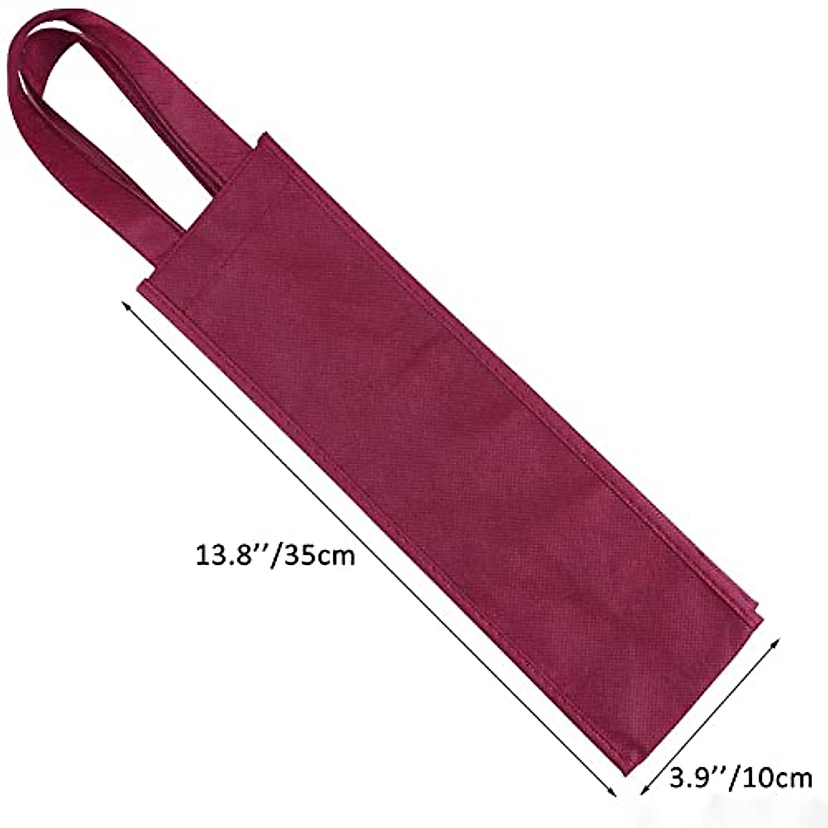 Sdootjewelry Wine Gift Bag, Single Wine Bags 24 Packs, Wine Bags for Wine Bottles Gifts, Non-woven Wine Gift Bags with Handles, Dark Red