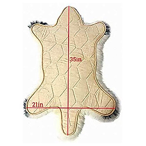 Gracefur Australia Sheepskin Rug Super Soft Cuddly Bear Design Area Rug for Children's Room and Living Room Decorative Carpet Single Pelt (White Bear Rug)