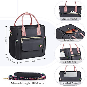 GLORIEROO Deluxe Large Insulated Lunch Bag Box Women - Leakproof Waterproof Cooler with Multi Pockets Removable Strap for Work Picnic - Teacher Mothers Day Christmas Birthday Gifts