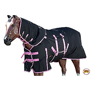 HILASON 1200D Turnout Winter Horse Neck Cover Belly Wrap Blanket - 78 Inches | Horse Blanket | Horse Blankets for Winter Waterproof | Horse Turnout Blanket | Horse Turnout