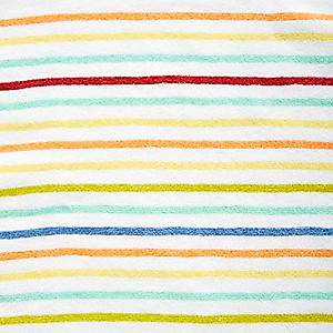Fiesta Tropical Stripe Kitchen Towel Set, 16"x28", Multicolor/Aqua/Yellow/Red/Blue, 2 Piece