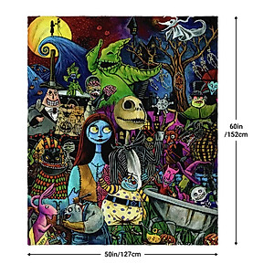 ERDONE Before Christmas Blanket Christmas Throw Blanket for Sofa Home Decor 50x60 Inches